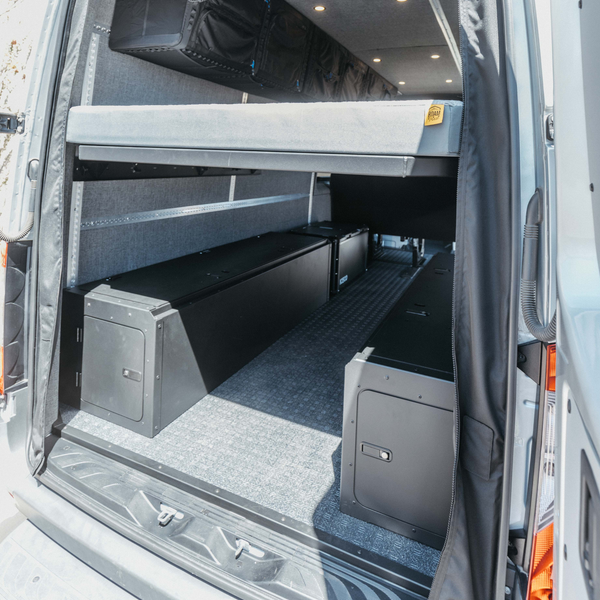 Adventure Van Low Fender Boxes | Aluminum Van Storage | Lost Hiway ...