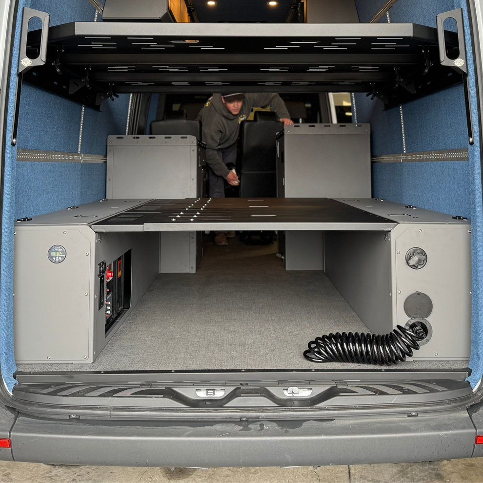 Adventure Van Narrow Fender Boxes | Aluminum Van Storage | Lost Hiway ...