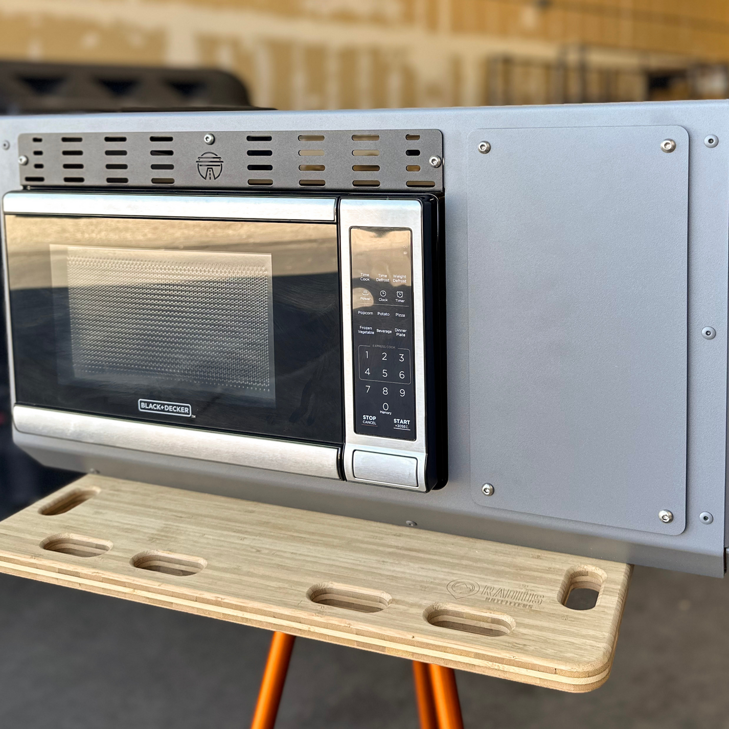 Van Microwave Cabinet | Built-In Van Kitchen Storage | Lost Hiway ...