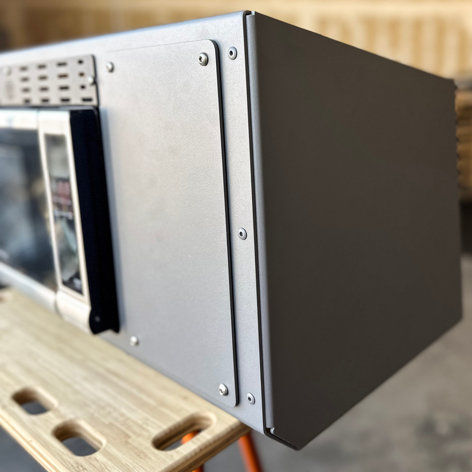 Van Microwave Cabinet | Built-In Van Kitchen Storage | Lost Hiway ...