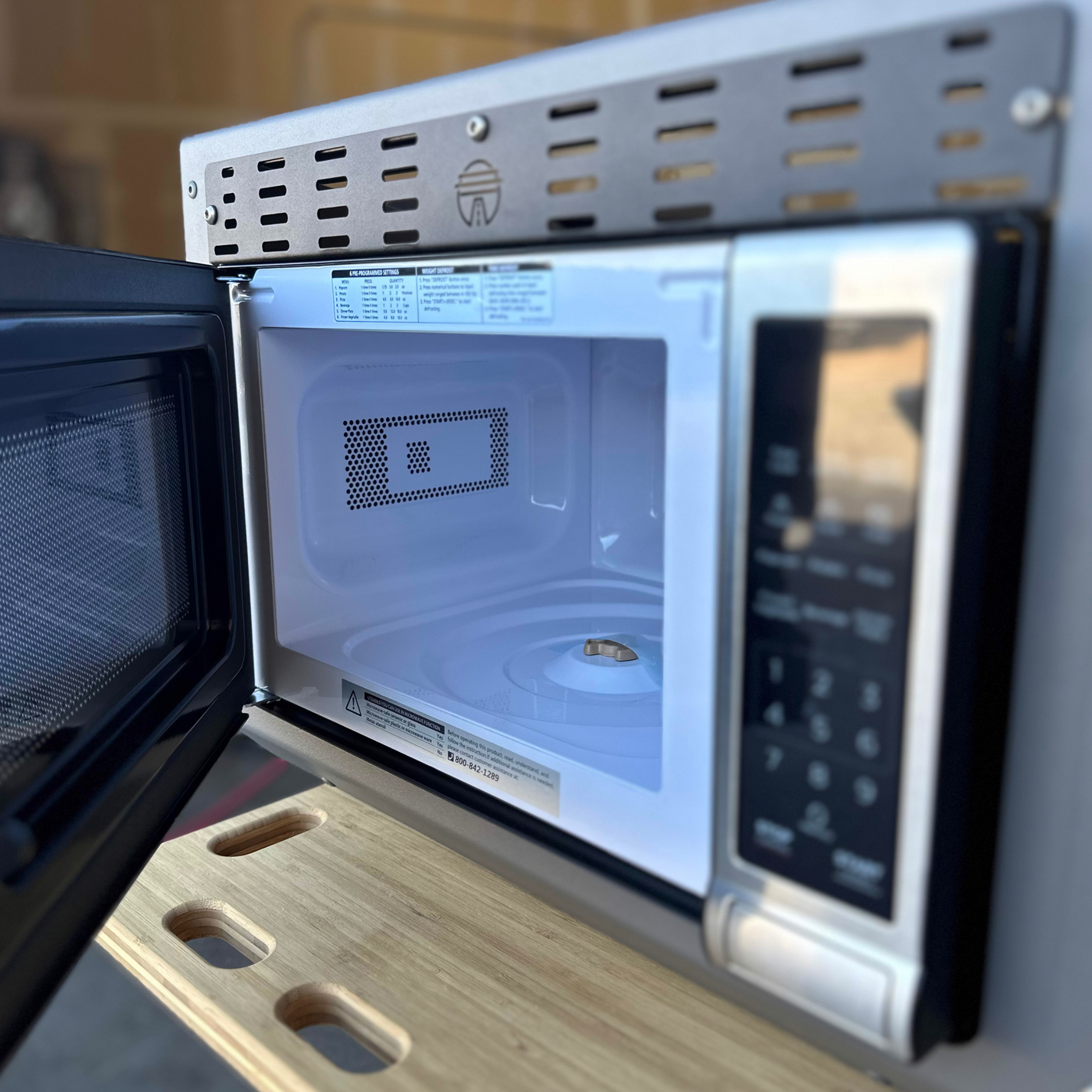 Van Microwave Cabinet | Built-In Van Kitchen Storage | Lost Hiway ...