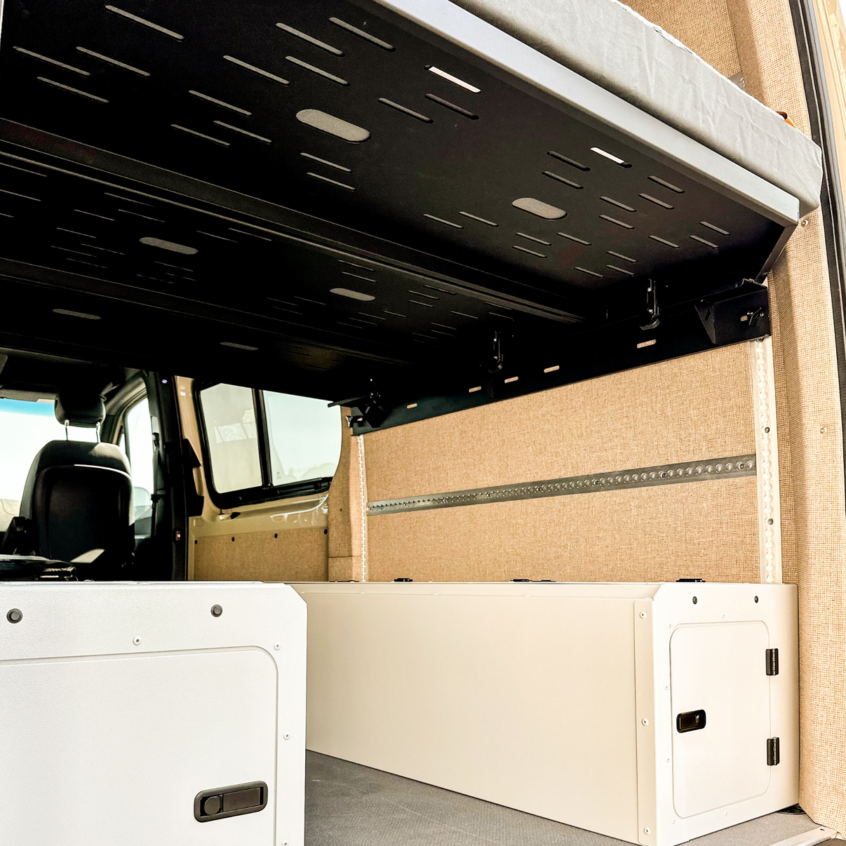Sprinter Van Platform Bed System | Aluminum Van Bed Frame | Lost Hiway ...